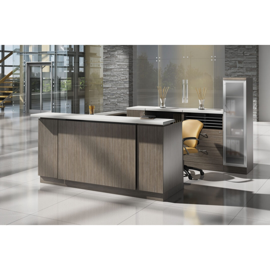 Corner Reception Desk with Counter – Better Office Furniture