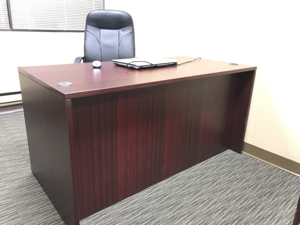 60 x 30″ Mahogany Desk with Storage – Better Office Furniture
