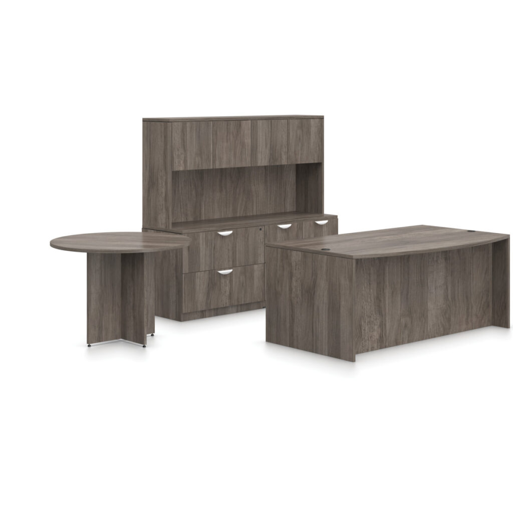 SL Desk Set Layout H, with Hutch and Round Table $4,613 – Better Office ...