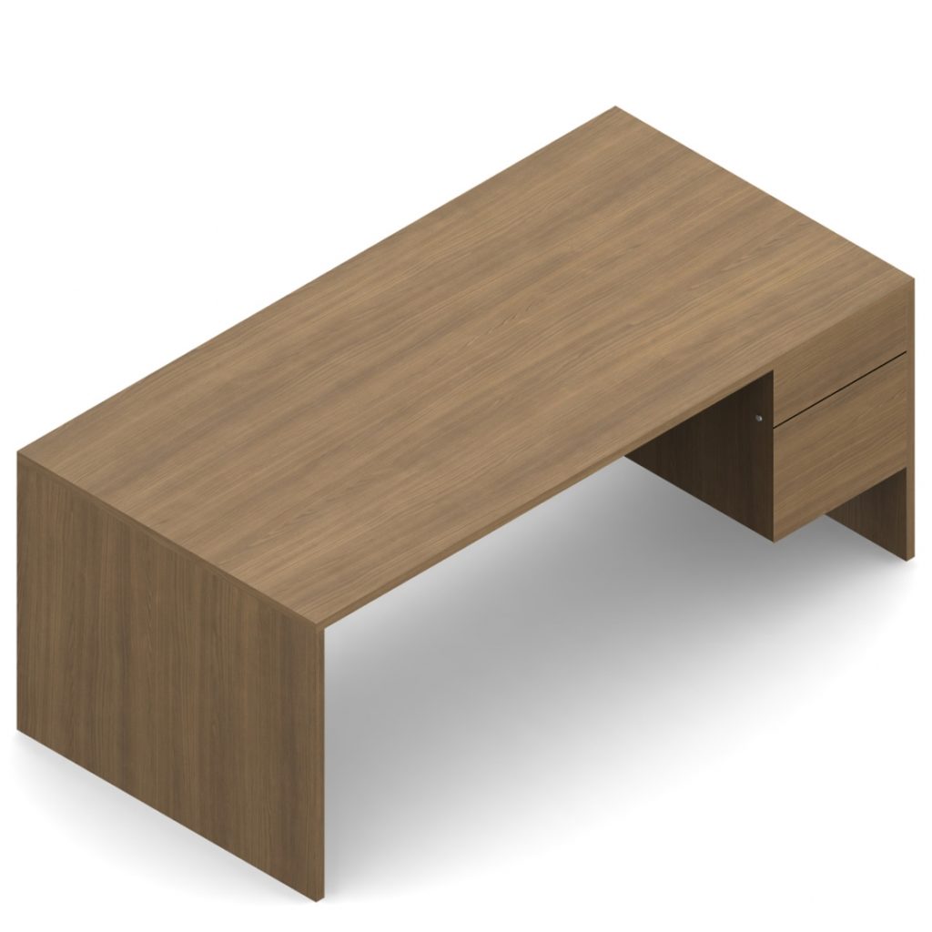 Global Genoa G3060SPR Single Pedestal Desk $965 ♦ – Better Office Furniture