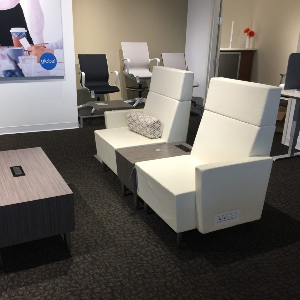 Global River Chairs and Tables $9,583 ♦ – Better Office Furniture